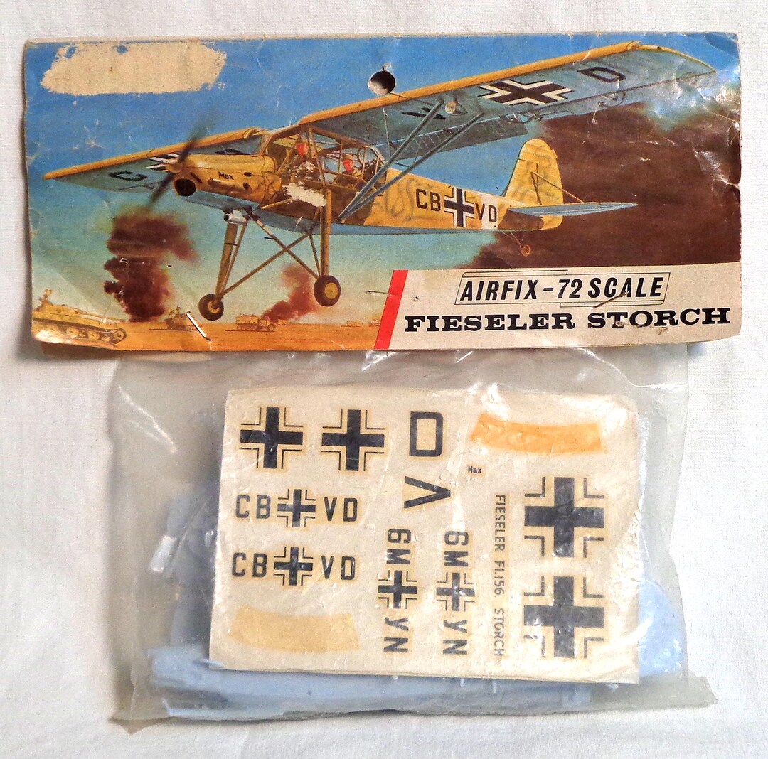 1/72 Scale VINTAGE Airfix Model Kit - Fieseler Storch German Monoplane ...