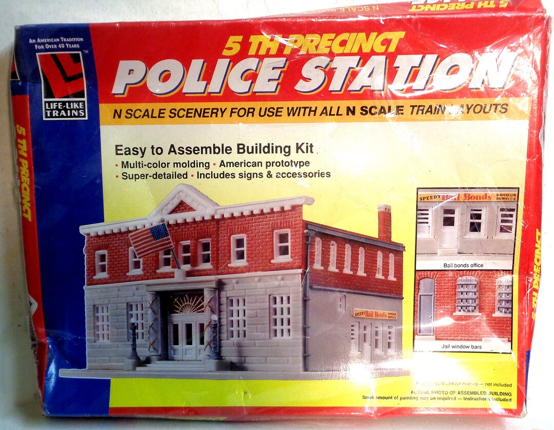 Ho Scale Train Building KIT - Lifelike POLICE STATION - New in Box! - Etsy