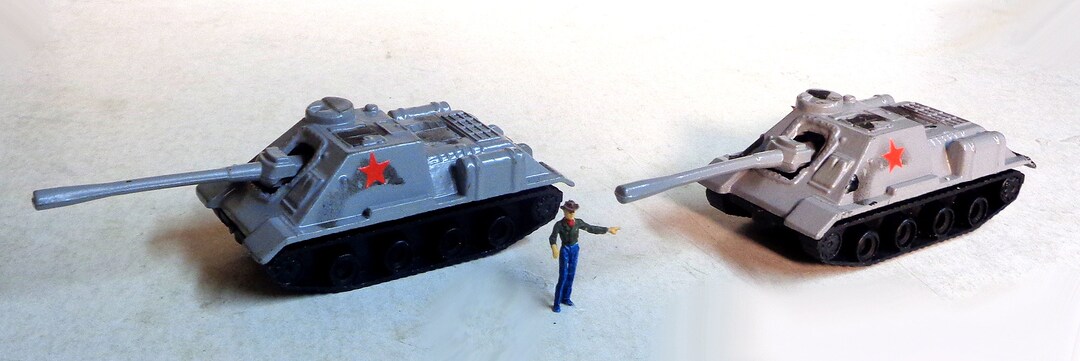 PAIR of Gray Army Tanks W/soviet Markings - Inexpensively Made Good for ...