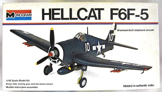 1/48 Scale Monogram Model Kit Grumman Hellcat F6F-5 | Etsy