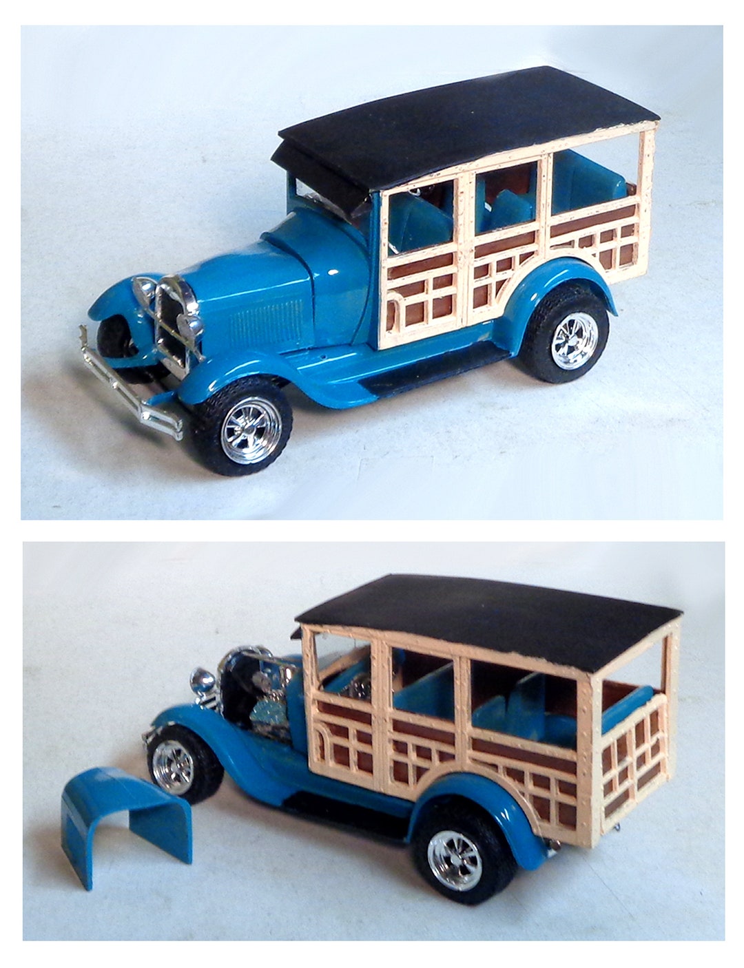 1/24-1/25 BUILT UP Plastic Model Car Kit-1929 Ford Woody! Fair Build ...
