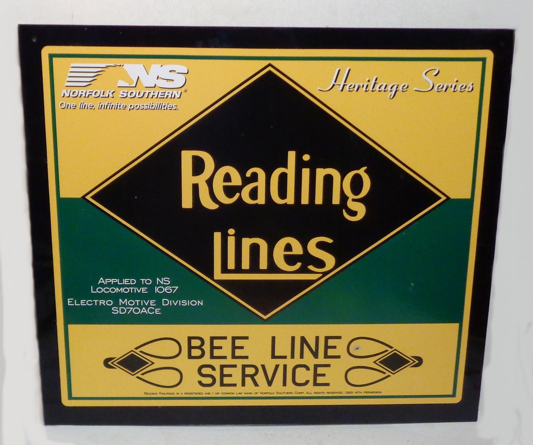 Pekin Valley Graphics Plexi Glass Train Sign reading Lines Bee Line ...