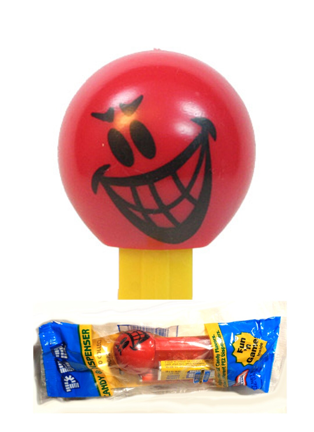 Pez Candy Dispenser - Emoji "michevious" Red Face With Yellow Stem ...