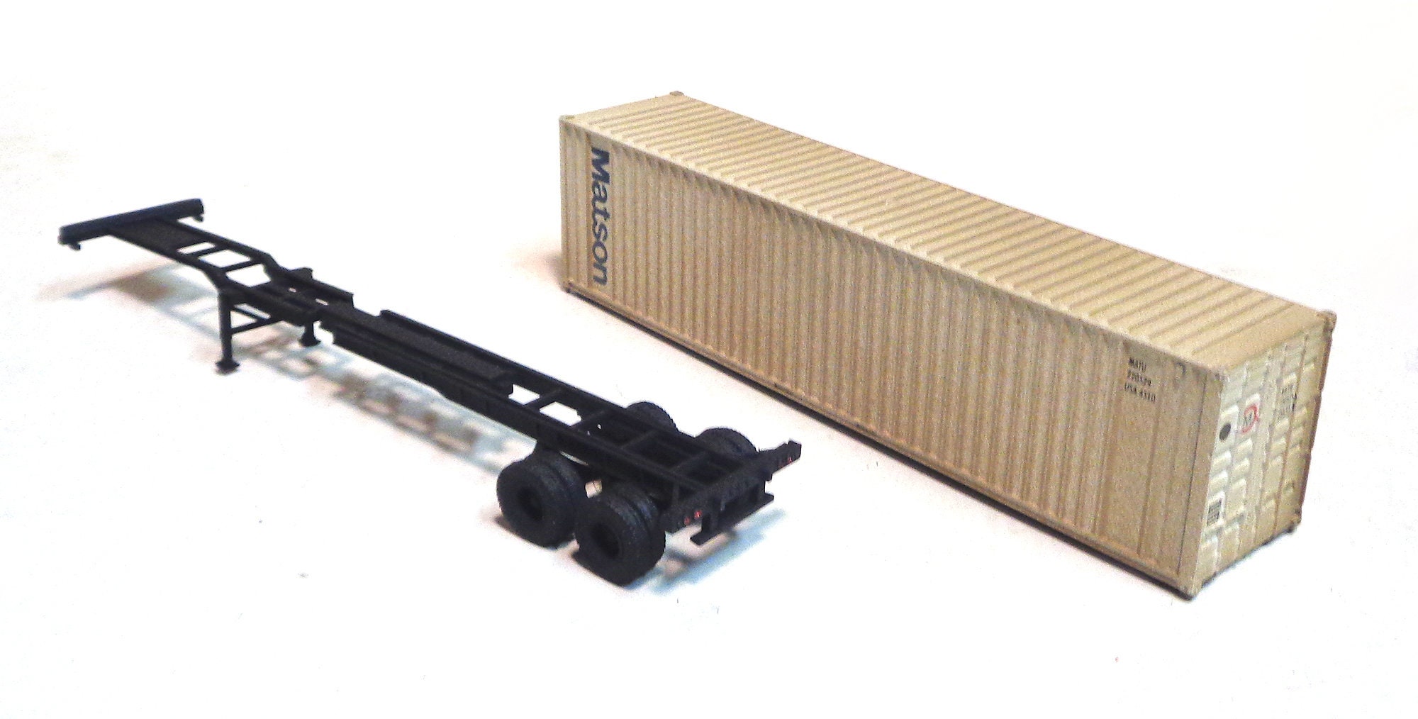 HO Scale matson 40' WHITE Container Trailer | Etsy