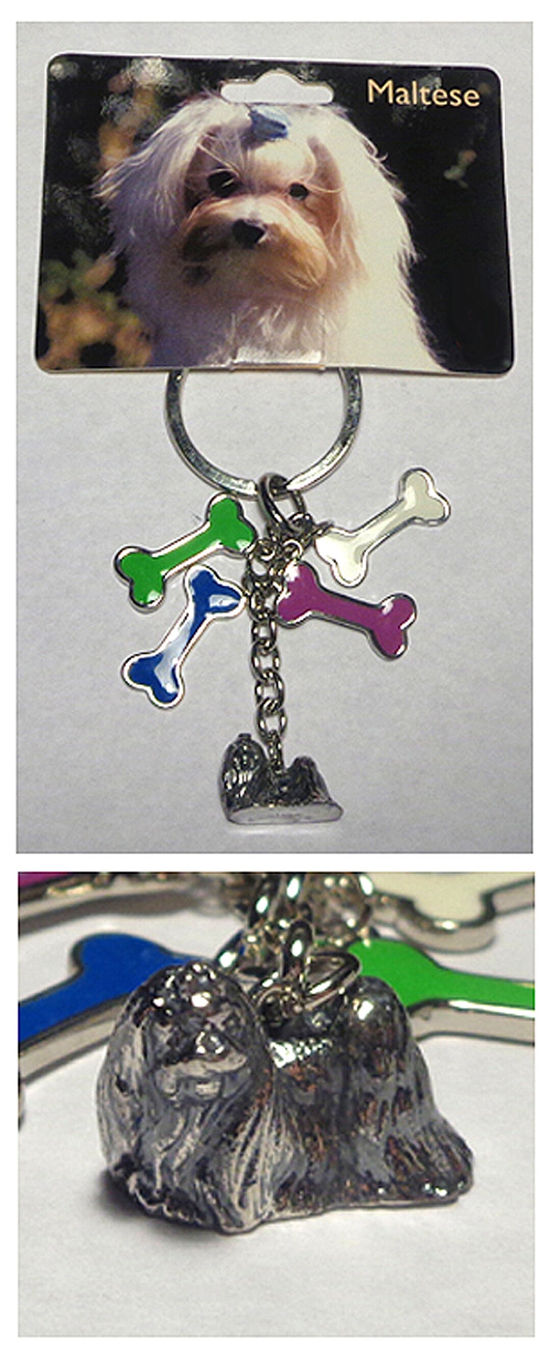 Miniature Maltese Dog Keychain - Approx. 1 Inch - Etsy