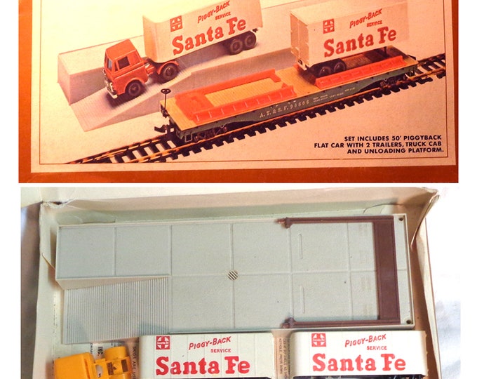 HO Scale-complete Tyco Piggy Back Set Including Loading Platform;train ...