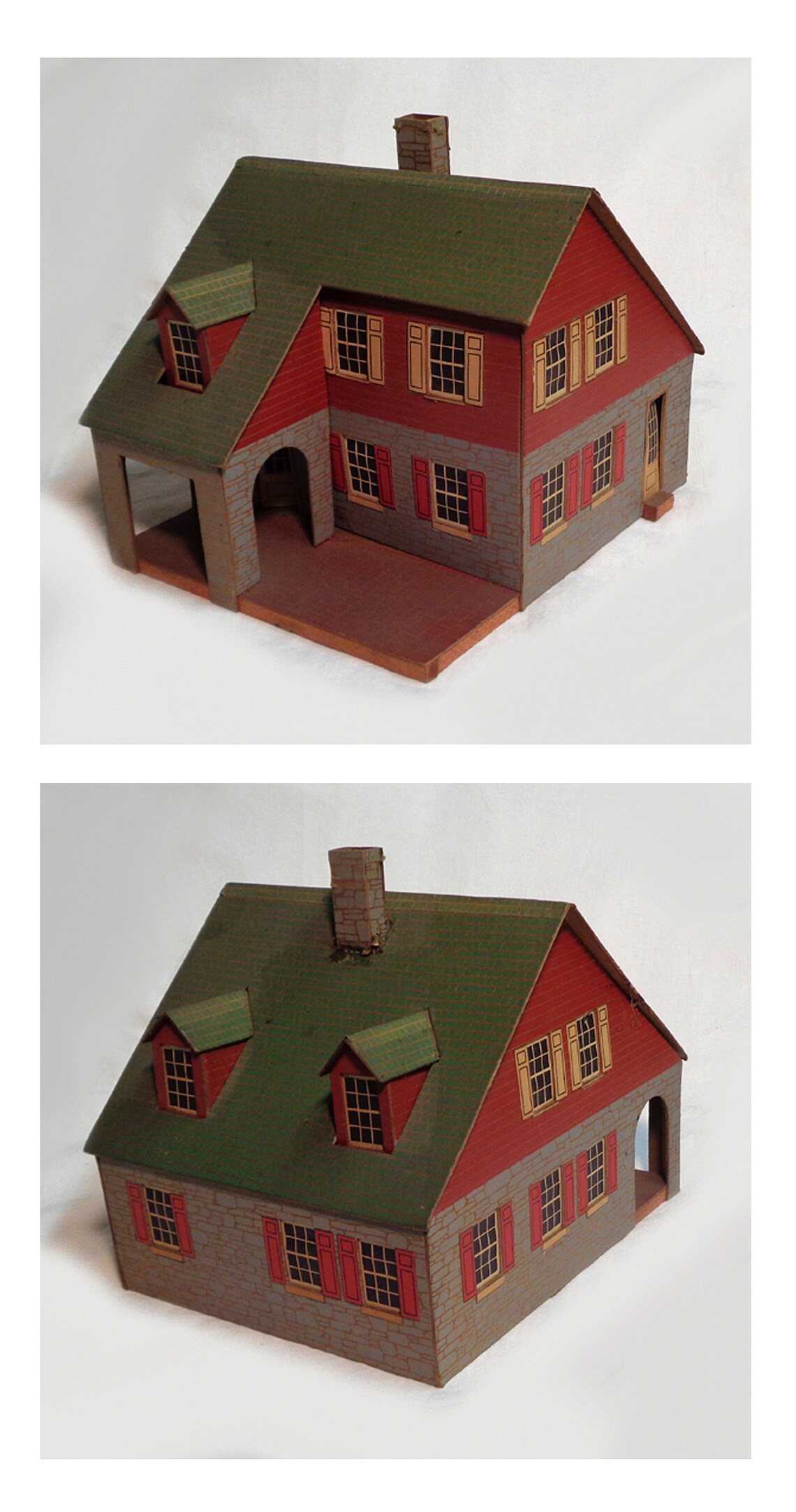 O Scale Urban House 2 VERY Old1940s-50s Made of Cardstockprinted ...
