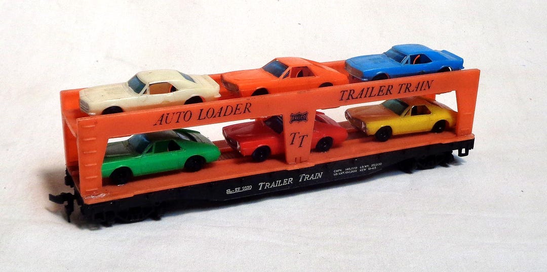 HO Scale Tyco Bi Level Auto Car Carrier Transporter - Trailer Train Pre ...