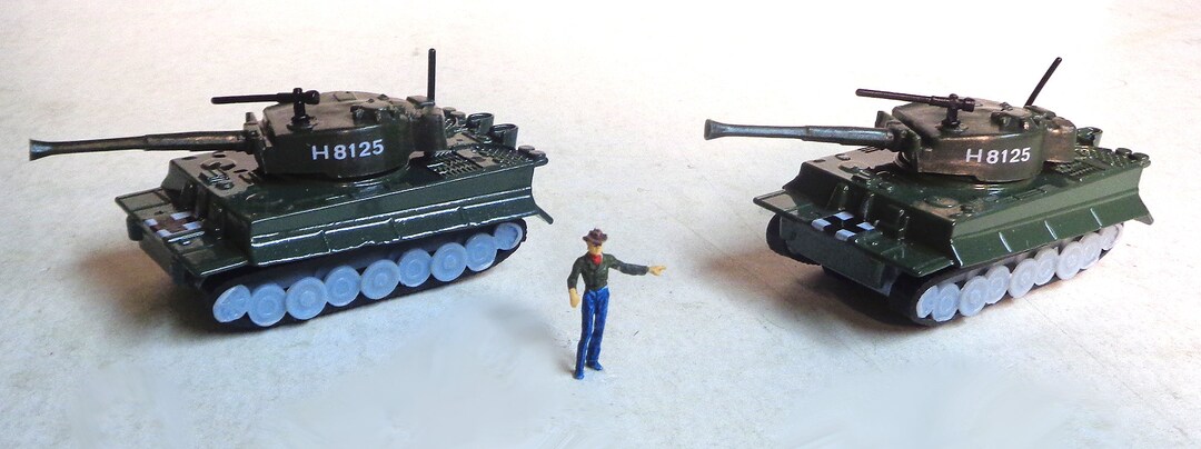 PAIR of German Tiger I Army Tanks - Inexpensively Made Good for HO ...