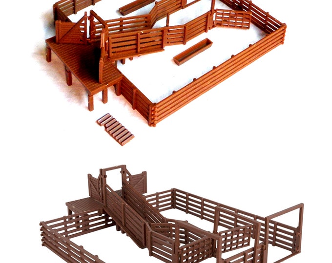 HO Scale Cattle Unloading Dock and Pen With Operating Gates. Very ...