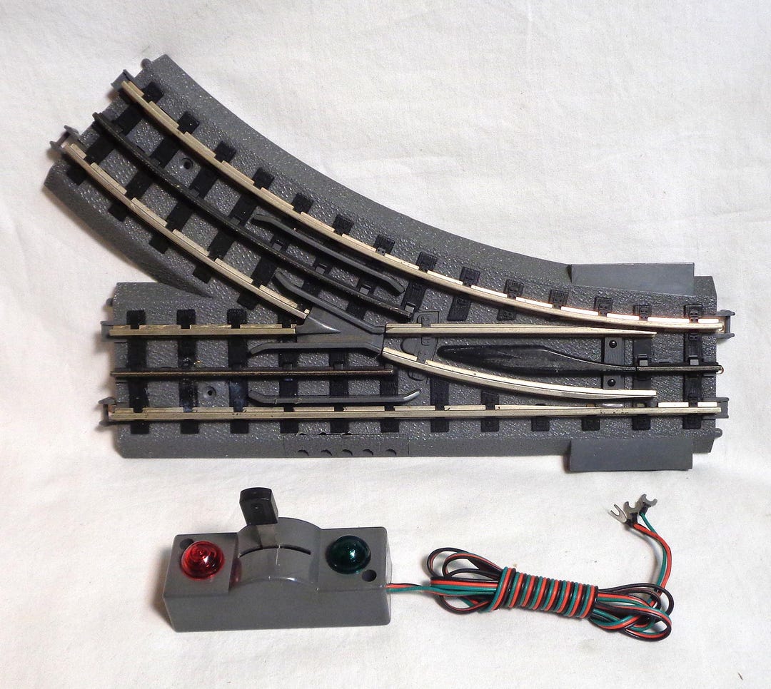 O Scale MTH 3 Rail "realtrax" VINTAGE Right Remote Switch Train Track ...