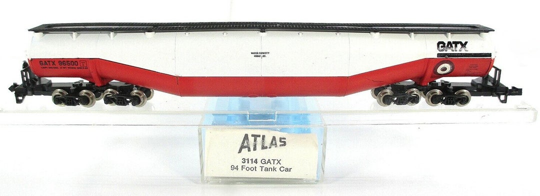 N Scale Atlas Freight Car - 94' Tank Car "gatx" Prototype - New in ...