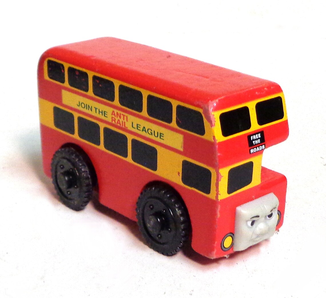 Thomas the Tank Discontinued Collectible WOOD Vehicle - "bulgy" Double ...