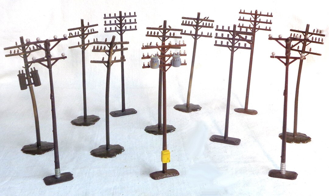 HO Scale Set of One Dozen(12) Telephone Poles - Type 4 - Like New! - Etsy