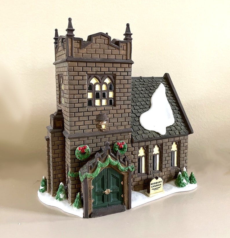 Department 56 sudbury Church Mint in Original Box Comes With Light - Etsy