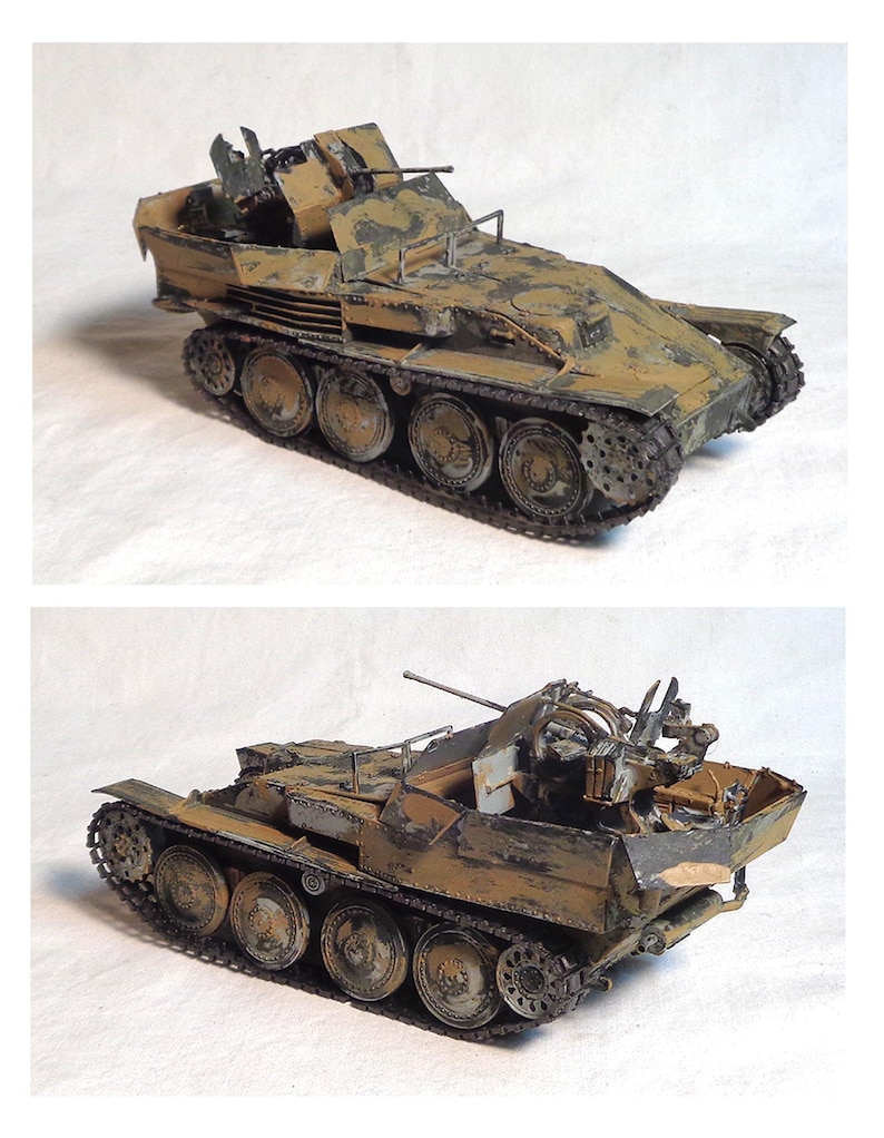 1/35 Scale Military Built Model Kit-wwii German Sd.kfz140 Tank-nicely ...