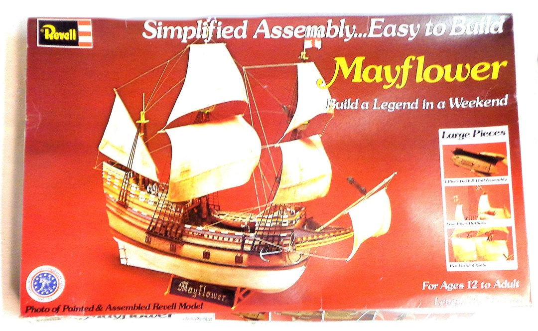 Vintage REVELL Mayflower Sailing Ship Model Kit - Never Built 1/83 ...