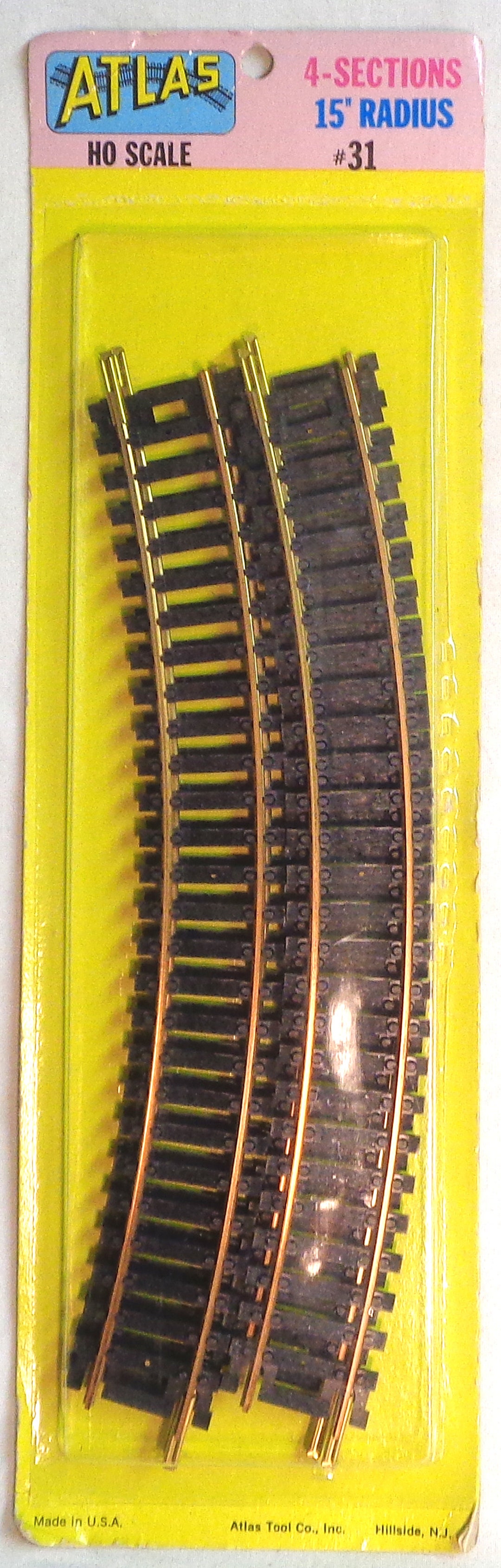 HO Scale ATLAS Track #31 - 15" Radius Curve Brass(4 Sectons). NEW in ...