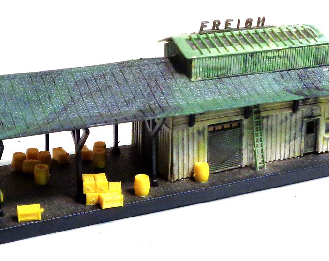 HO Scale Built up Train Layout Building - Freight Station(vers.2) - Pre ...