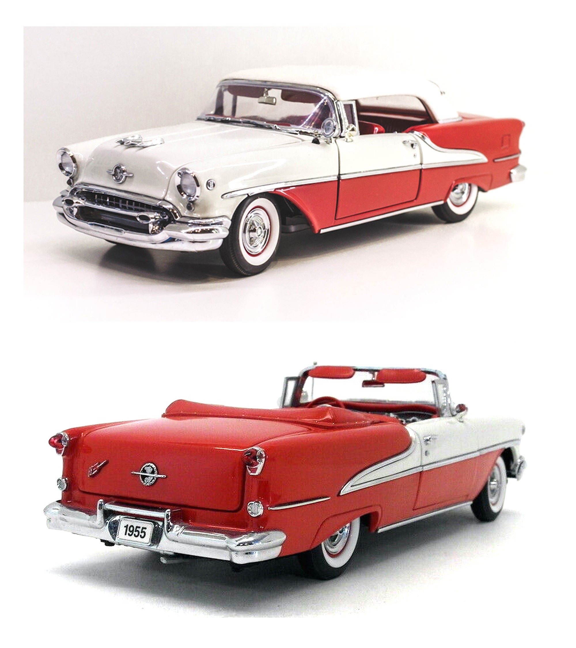 Danbury Mint 1/24 Scale 1955 Oldsmobile Eighty Eight Convertible ... Danbury Mint 1/24 Scale 1955 Oldsmobile Eighty Eight Convertible ...