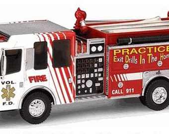 Code 3 1/64 Scale LTI Tractor Drawn Aerial Fire Engine AND GMC Suburban ...
