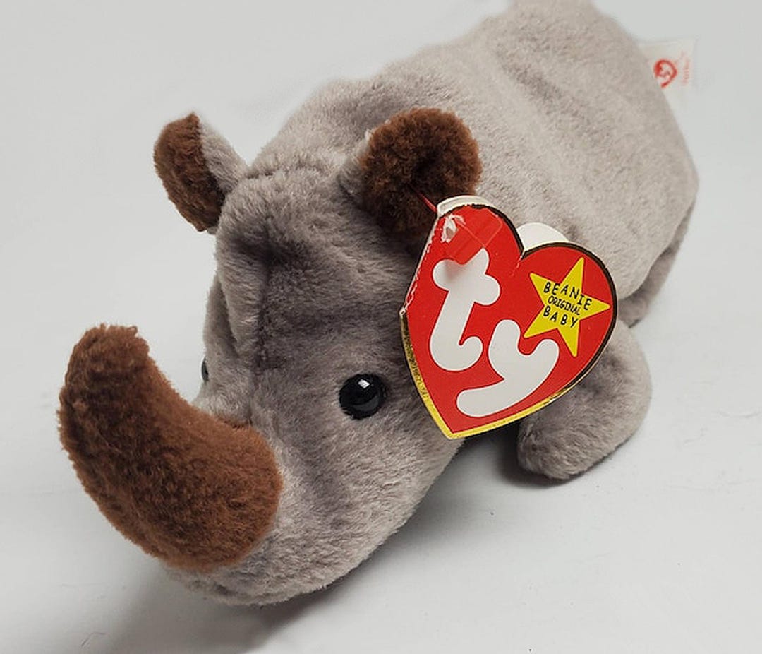 Ty Beanie Babies - "spike" Rhinoceros - Excellent Condition With Tags ...