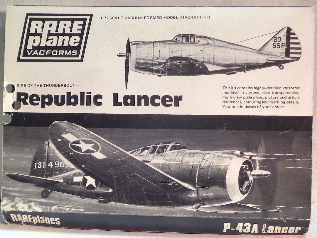 1/72 Model Aircraft Vacuform Complete Kit - Rareplane - Republic Lancer ...