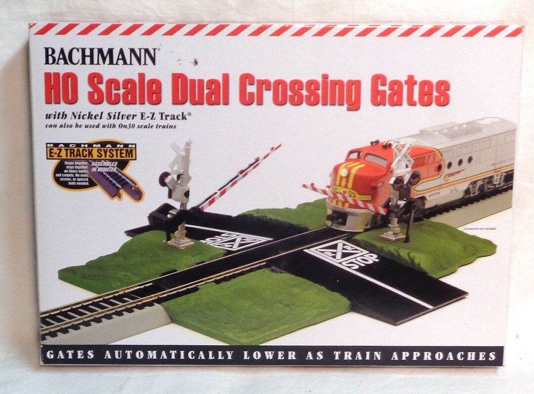 HO Scale Bachmann E-Z Track System RR Crossing With Dual Operating ...