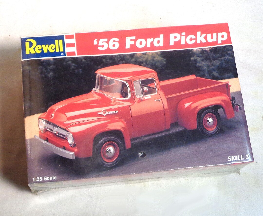 1/25 Scale Revell - 1956 Ford Pickup - Plastic Truck Model Kit - Mint ...