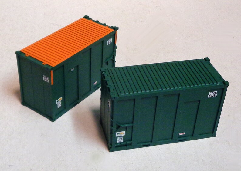HO Scale 20' High Cube Lot of TWO waste - Etsy