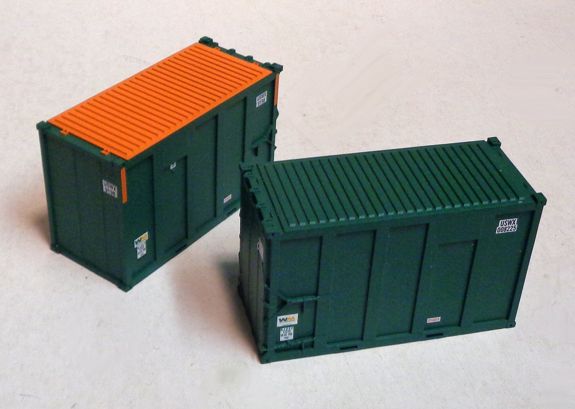 HO Scale 20' High Cube Lot of TWO waste - Etsy