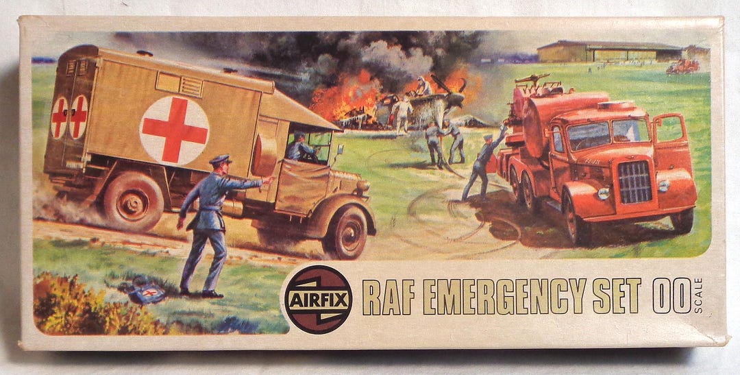 1/76 OO Scale Vintage Airfix Model Kit-raf Emergency Set-includes ...