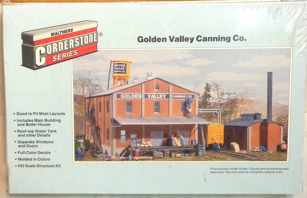 HO Scale Train Building KIT - Walthers Golden Valley Canning Company ...