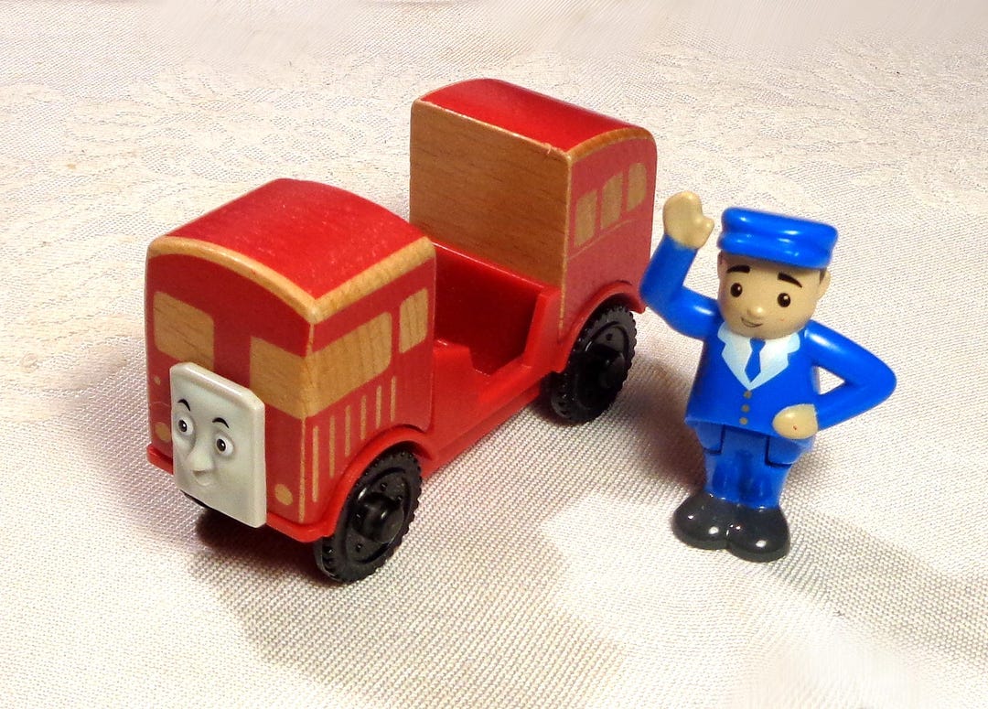 Thomas Tank Vintage Train Car - Bertie With Conductor Figure - Very ...