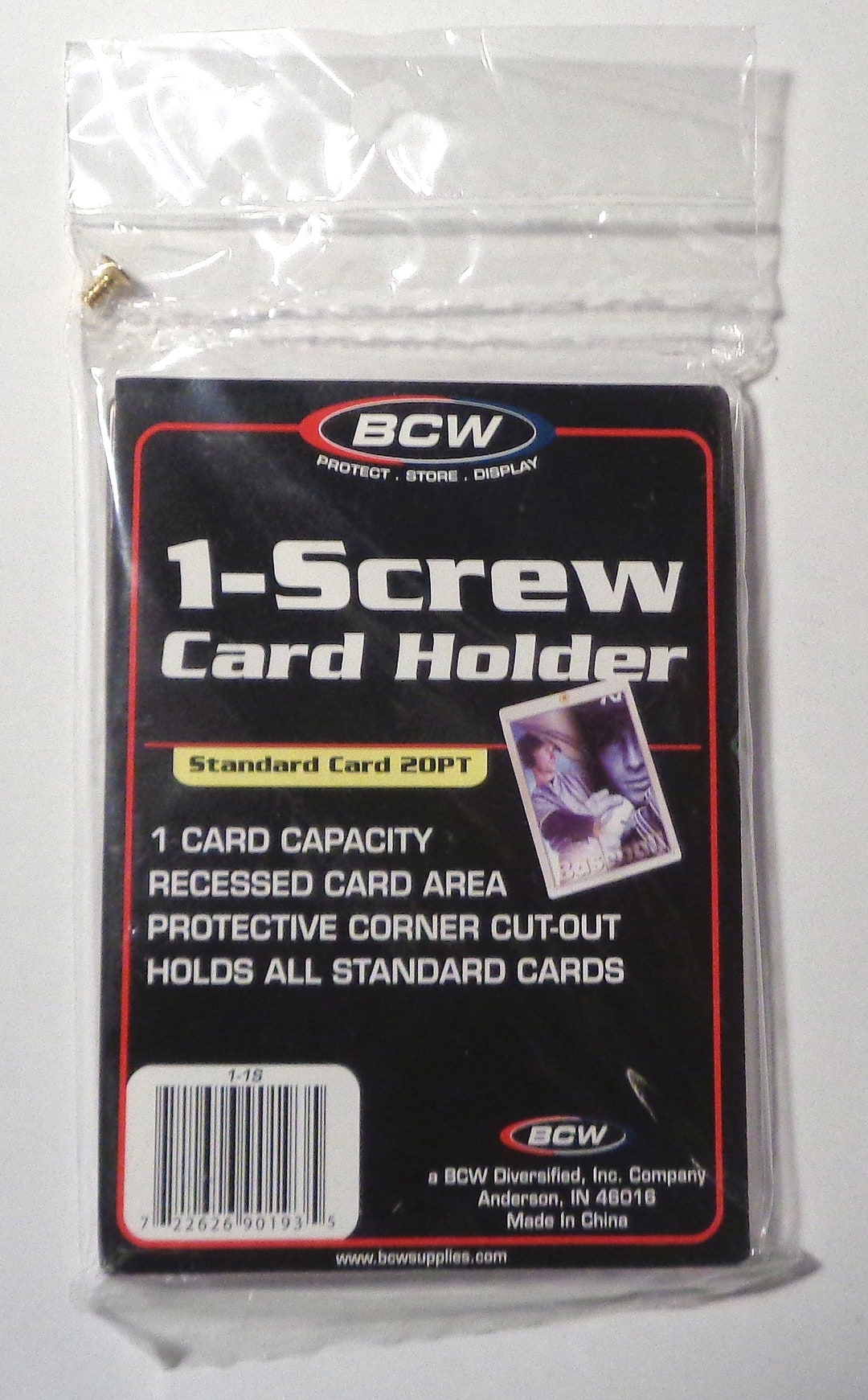 Quality Single Screw Clear Card Holder/protector for Any Standard Size ...