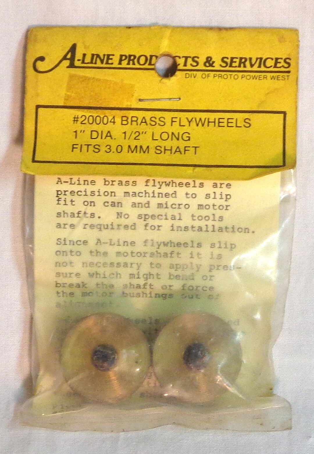HO Scale A-line Products - #20004 Brass Flywheels for Trains - 1 ...