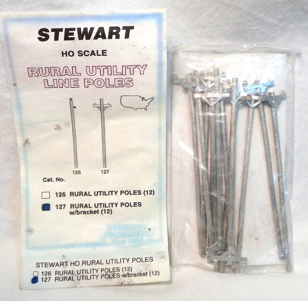 HO Scale Set of 12 METAL Rural Line Utility Poles - New in Bag. - Etsy