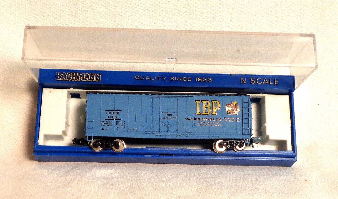 N Scale Bachmann Freight Car - 41' Mechanical Reefer Box Car "iowa Beef ...