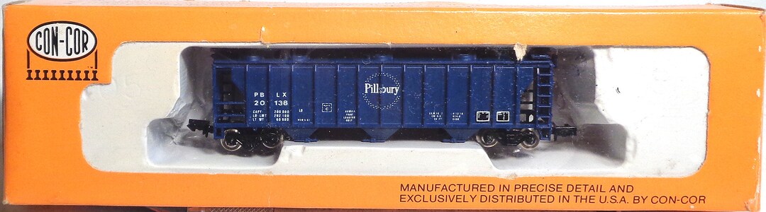 N Scale Concor Freight Car - 40 Foot Covered Hopper "pillsbury" NEW in ...