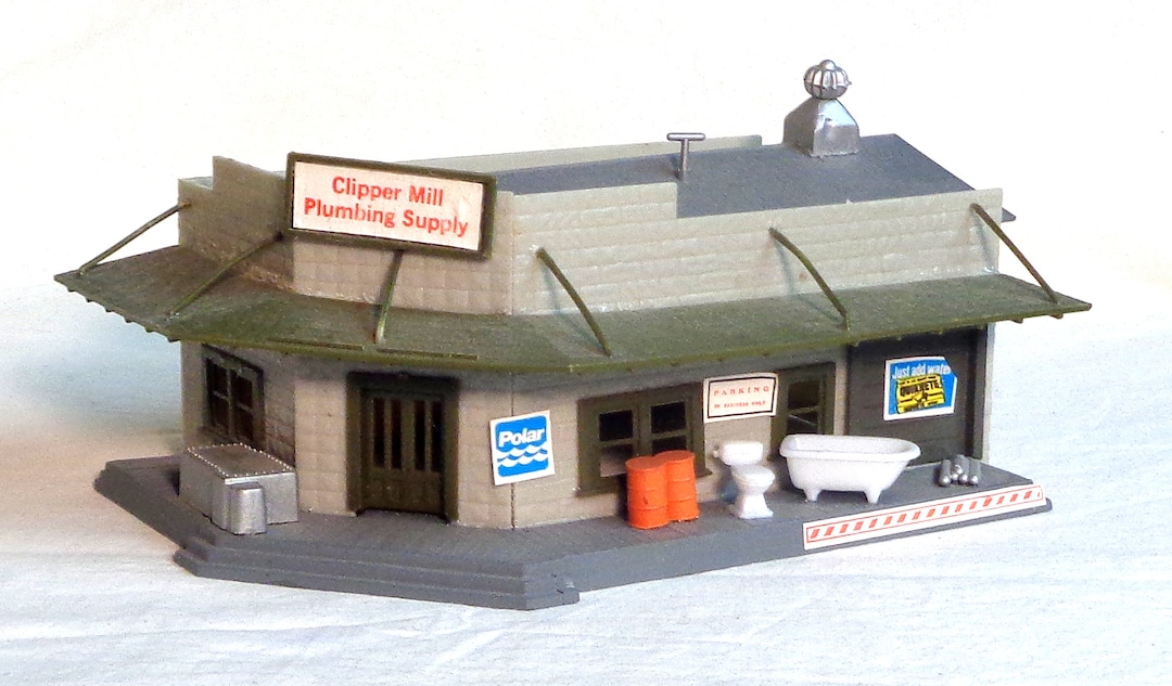 HO Scale Pre-owned Built up KIT - "clipper Mill Plumbing Supply" - Nice ...