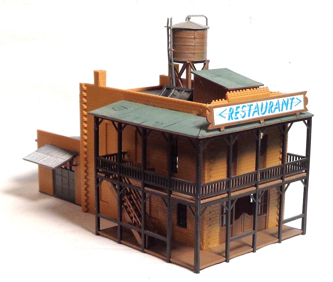 HO Scale Built up Kit - Old Western Style Restaurant - Very Nicely ...
