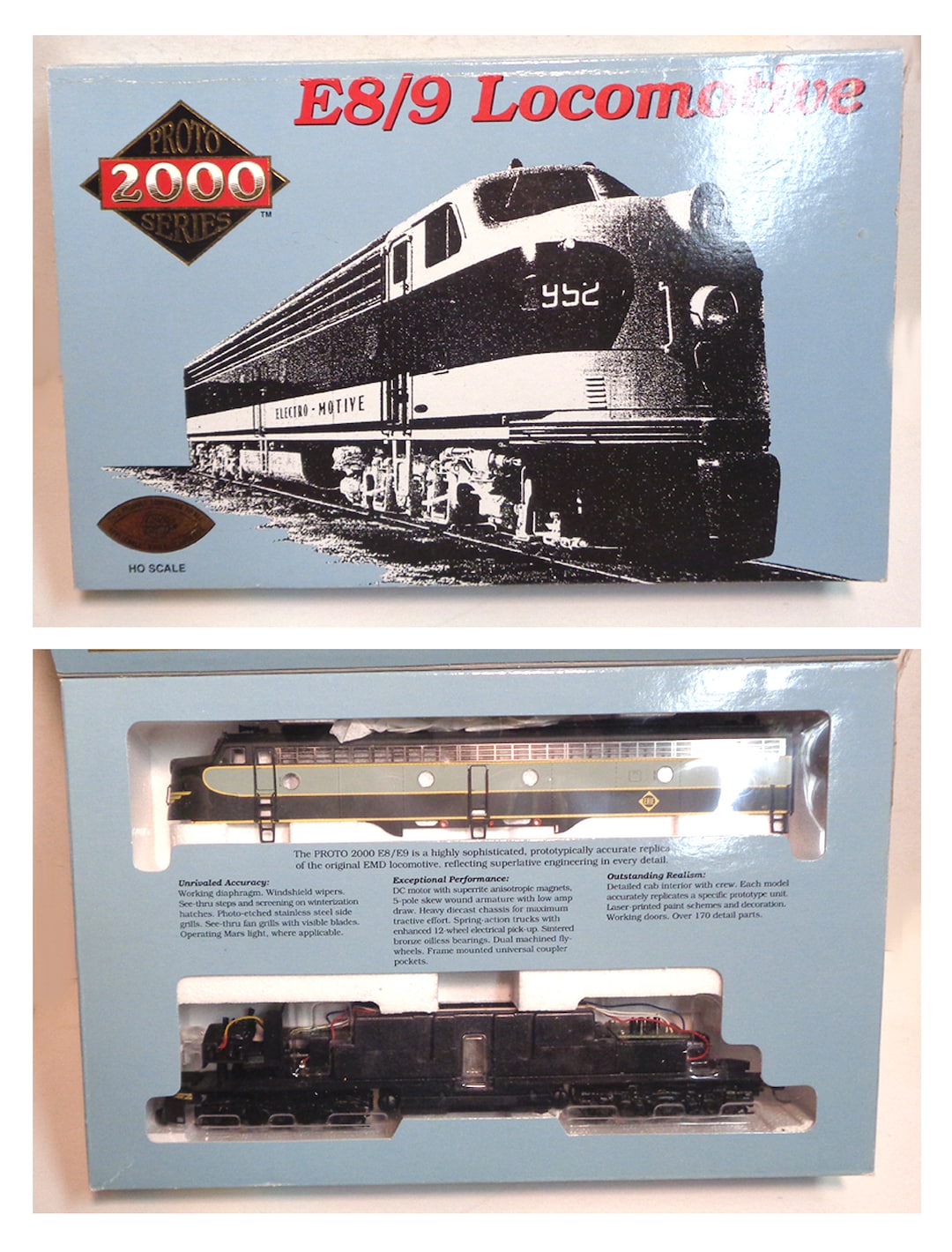 HO Scale Lifelike Proto E8 Locomotive - "erie" - Like New in Original ...