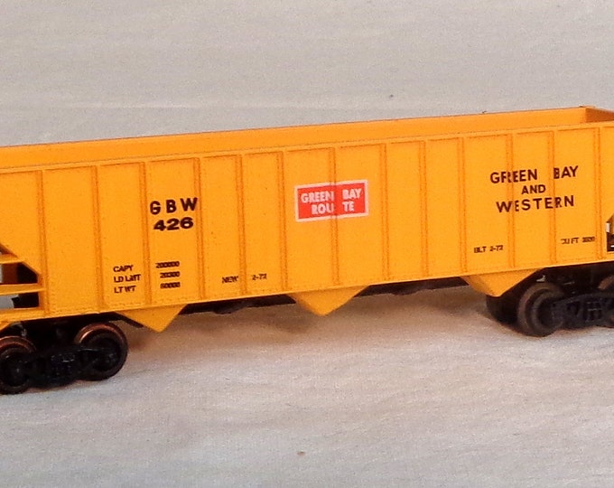 N Scale Pre-owned LIFELIKE Freight Car: greenbay & Western Open Hopper ...