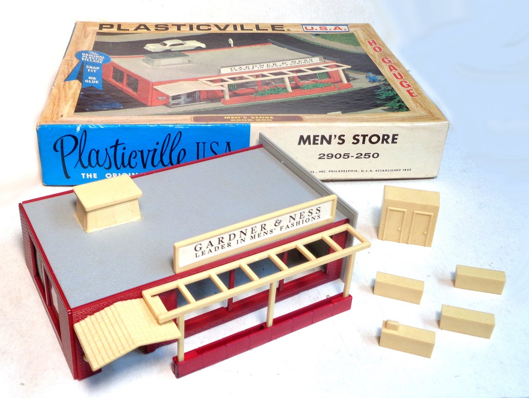 HO Scale Vintage Plasticville Building Kit - "men's Store" - Missing ...