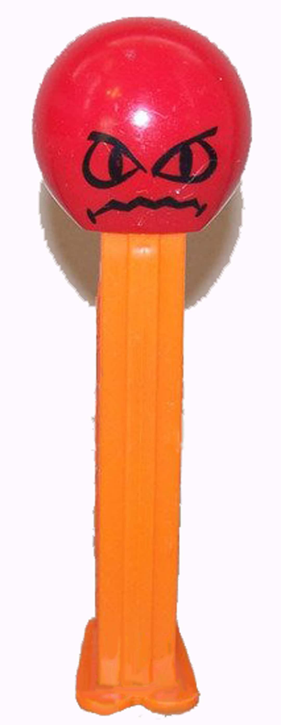 Pez Candy Dispenser - Emoji "michevious" Red Face With Orange Stem ...