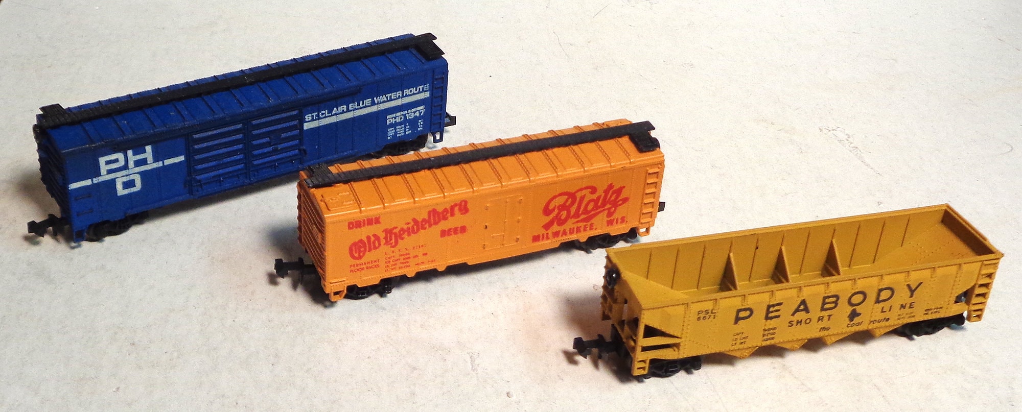 N Scale Lot of THREE Misc. Freight Cars port Huron & Detroit blatz Beer ...