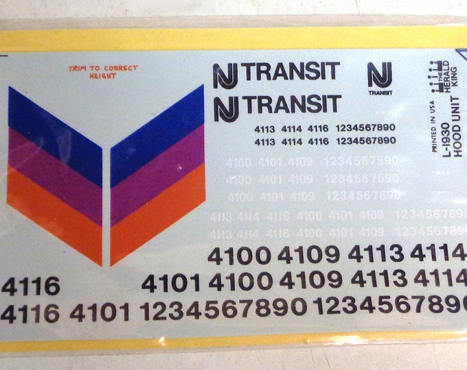 HO Scale Trains - the Herald King Decals Set - NJ Transit Train Decals ...