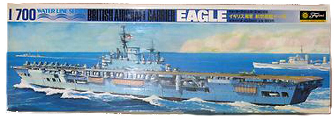 1/700 Scale VINTAGE Fujimi Model Kit EAGLE British Aircraft Carrier ...