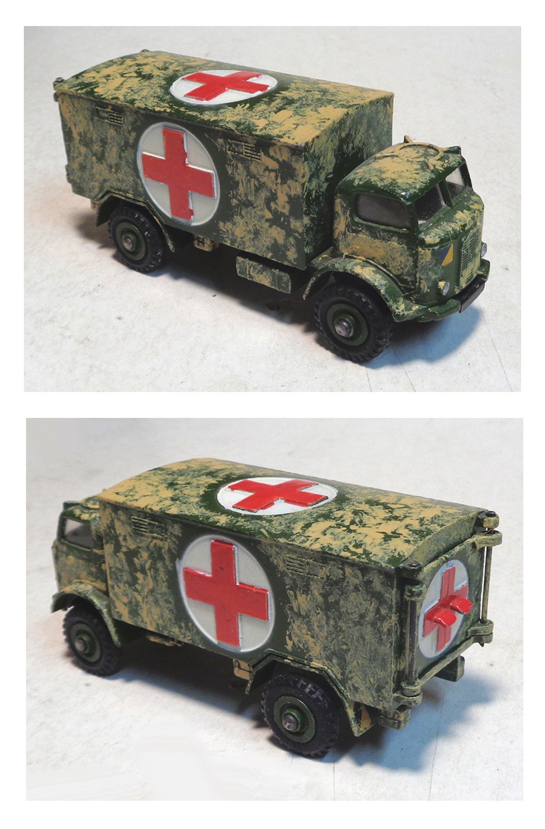 Vintage DINKY Custom Painted Military Ambulance - Nicely Done! - Etsy