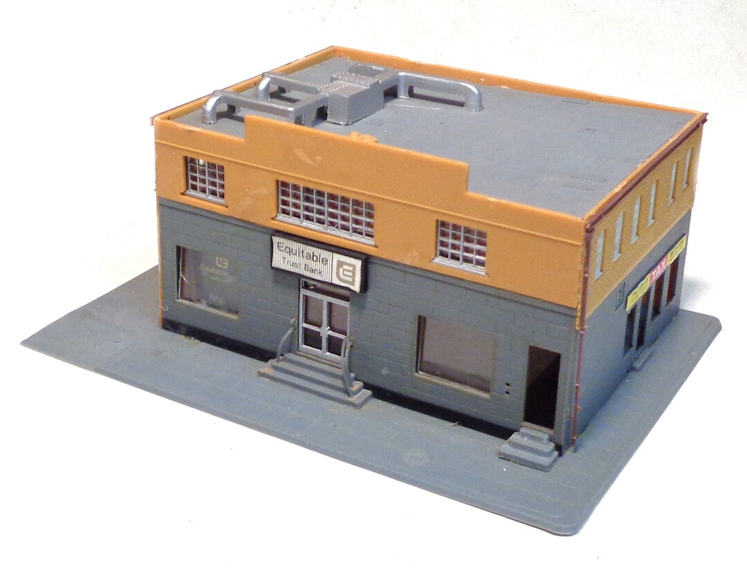 HO Scale Built Train Building KIT - Equitable Trust Bank - Needs Work ...